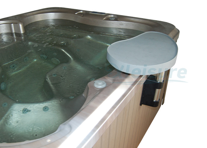 Waterproof Hot Tub Side Table Grey Screw On Spa Bar Long Service Life