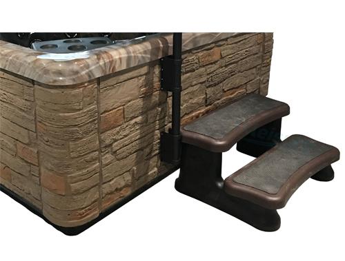 Dark Brown Hot Tub Spa Steps Jacuzzi Pool Ladder Stylish Design Easy ...