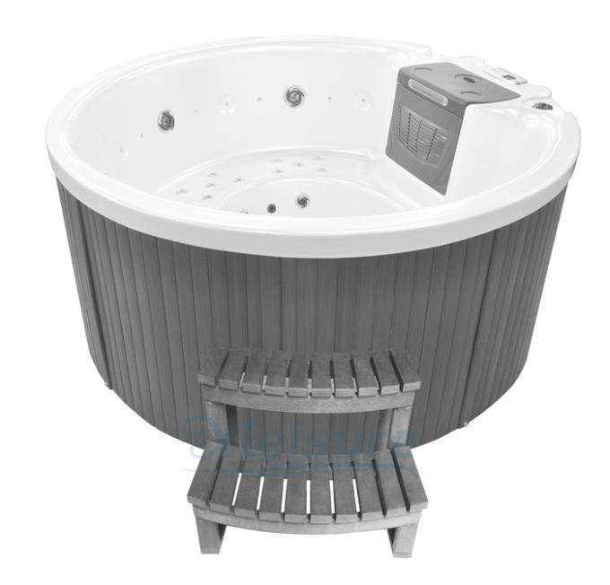 Synthetic 2 Tier Hot Tub Spa Steps Weatherproof Grey Color 600×550×370 Mm